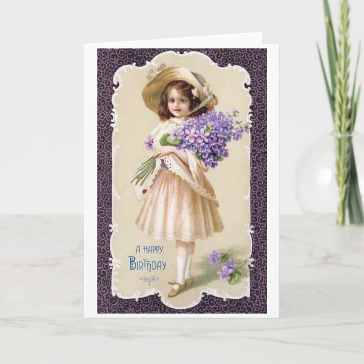 Victorian Happy Birthday Card | Zazzle