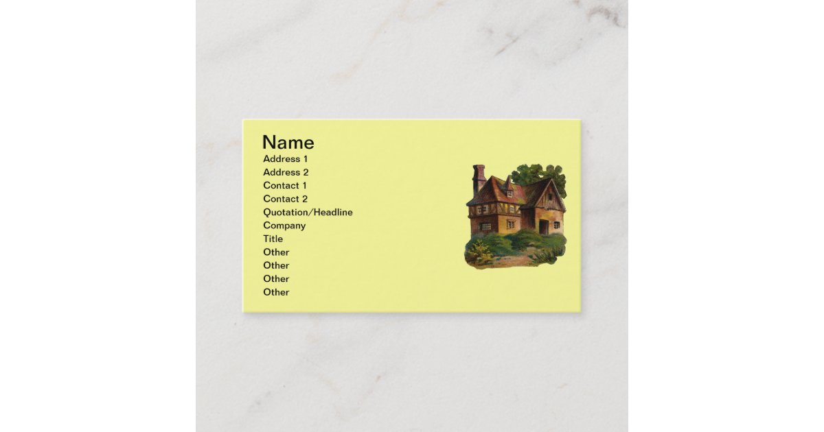 Victorian House Business Card | Zazzle