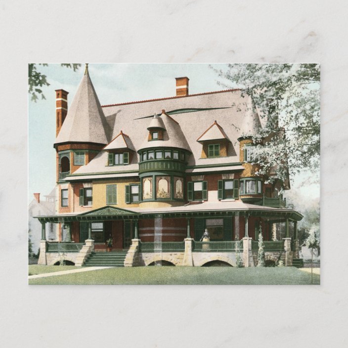 Victorian House Change of Address Postcard | Zazzle.com