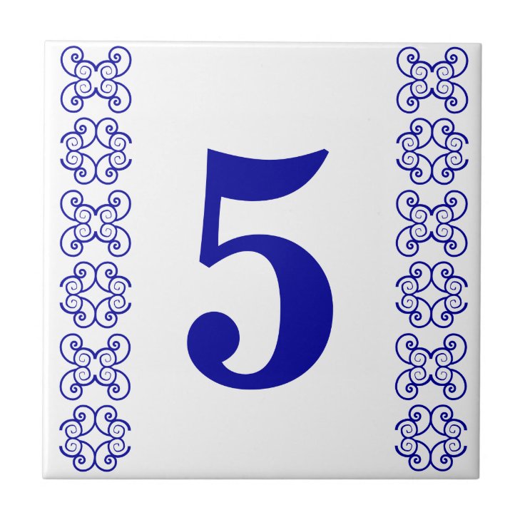 Victorian House Number Tile Vertical | Zazzle
