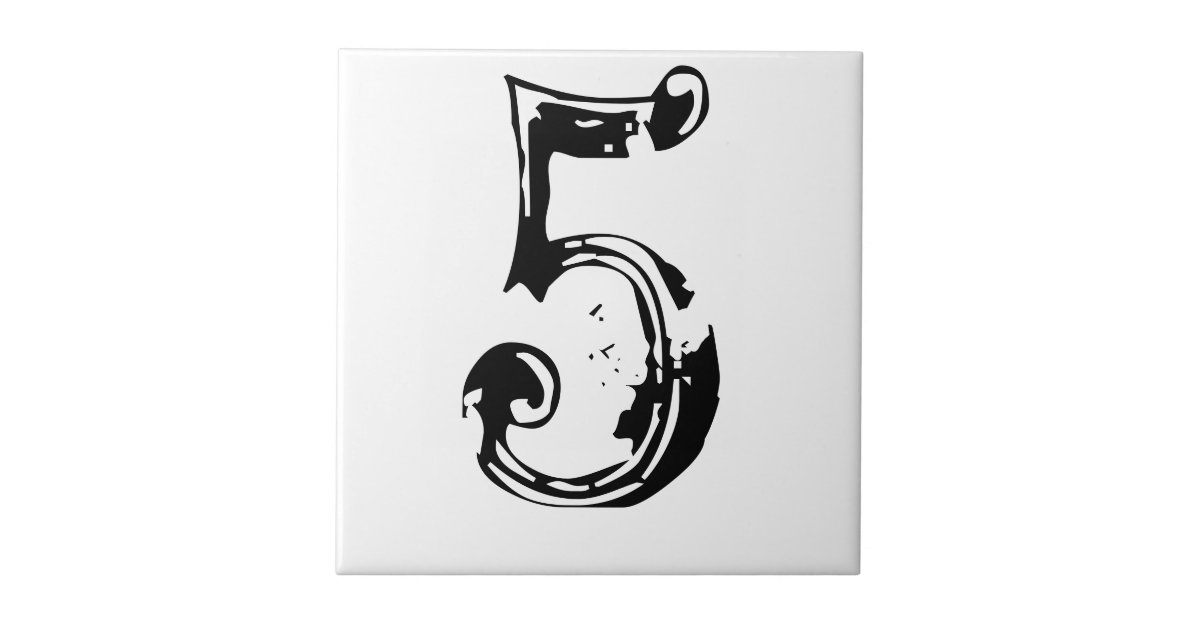 Victorian House Numbers Tile | Zazzle