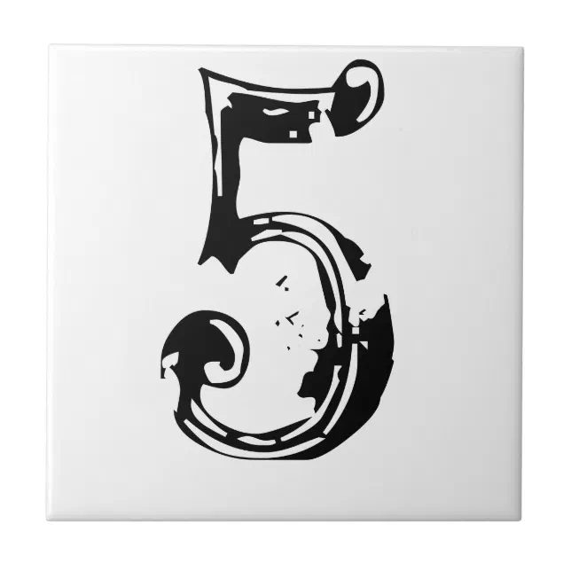 Victorian House Numbers Tile | Zazzle