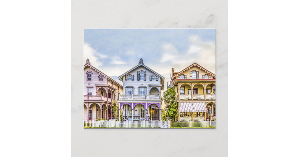Victorian House Row Postcard | Zazzle