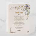 Victorian Illuminated Gold Foil Thank You Card | Zazzle