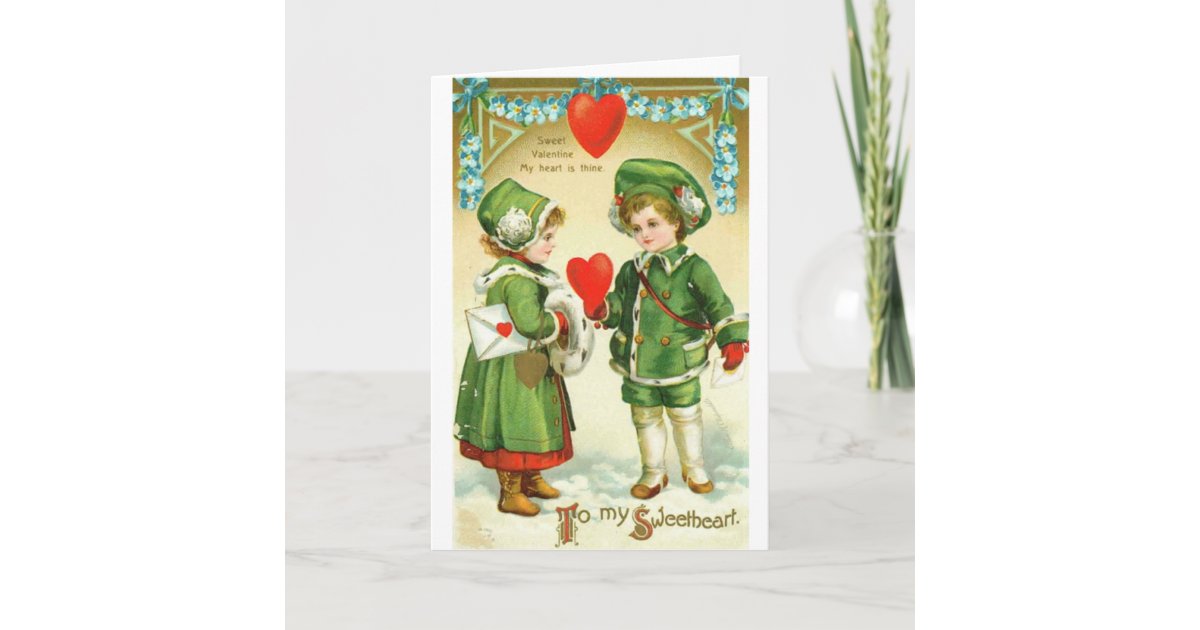 Victorian Irish Valentine's Day Greeting Card | Zazzle