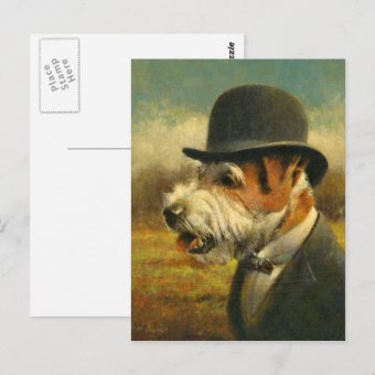 Victorian Jack Russell Post Card | Zazzle