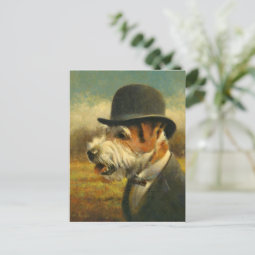 Victorian Jack Russell Post Card | Zazzle