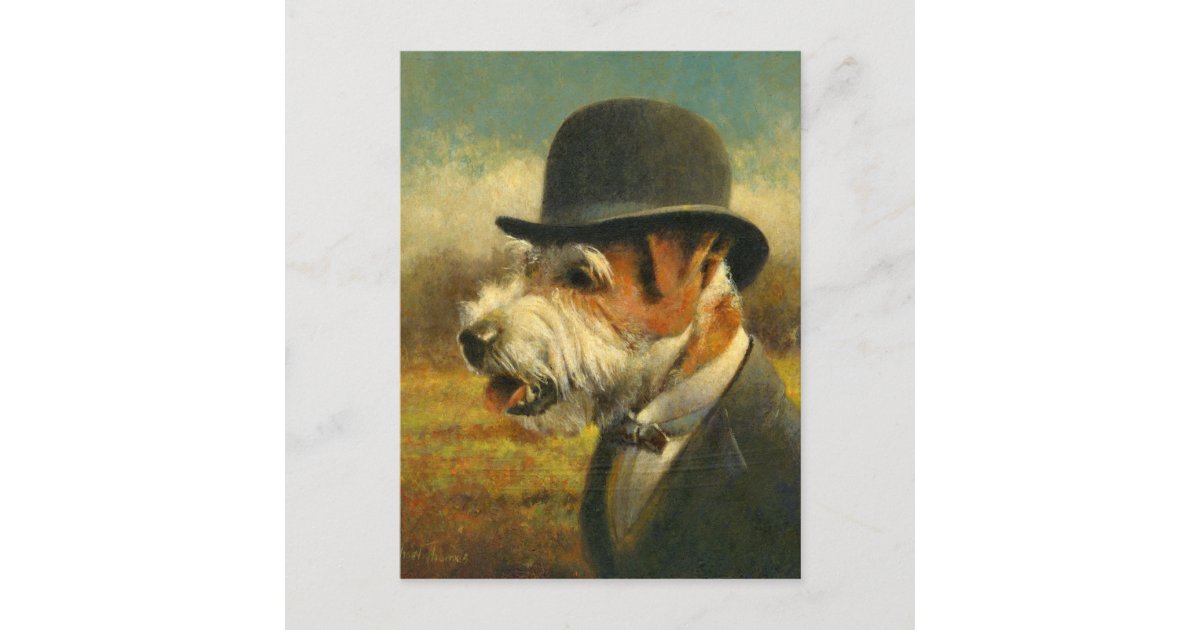 Victorian Jack Russell Post Card | Zazzle