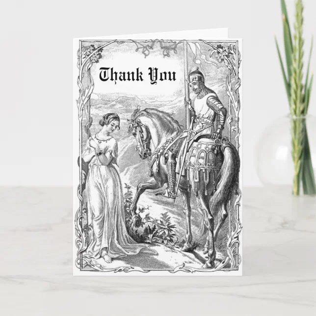 Victorian Knight Thank You Card | Zazzle