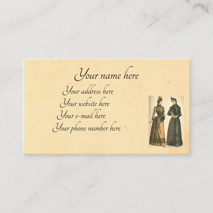 Victorian ladies business card | Zazzle