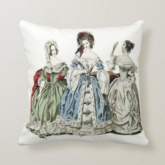 Victorian Ladies Fashion Throw Pillow | Zazzle.com
