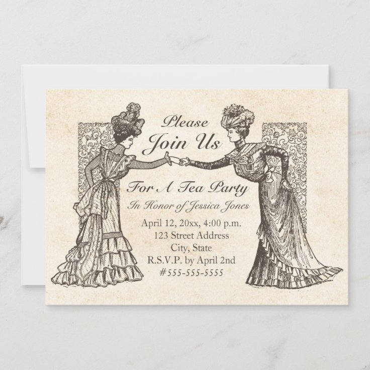 Victorian Ladies Invitation | Zazzle