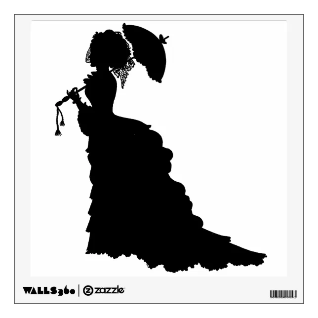 Victorian Lady Cameo Silhouette Wall Decal | Zazzle