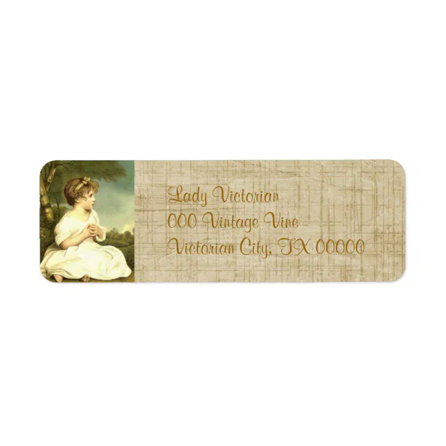Victorian Lady Garden Return Address Labels | Zazzle