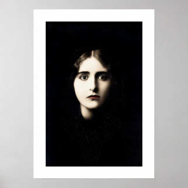 victorian lady haunting, stare, stark poster | Zazzle
