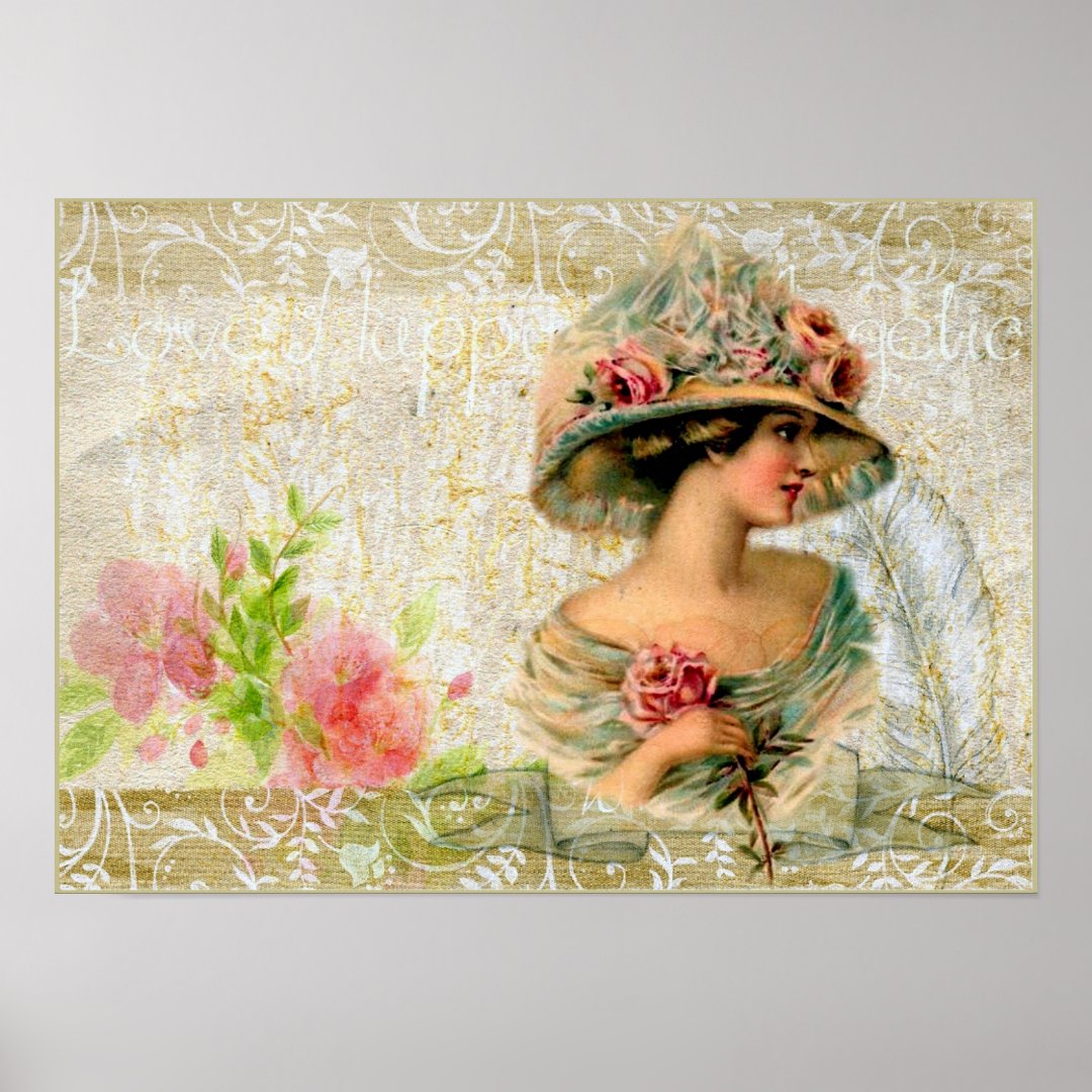 Victorian Lady Poster | Zazzle