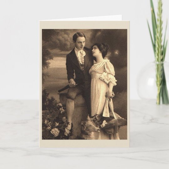 Victorian Lovers Anniversary or Wedding Card | Zazzle.com