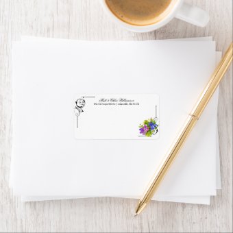 Victorian Mailing Labels with Floral Accents | Zazzle