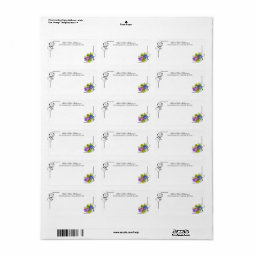 Victorian Mailing Labels with Floral Accents | Zazzle