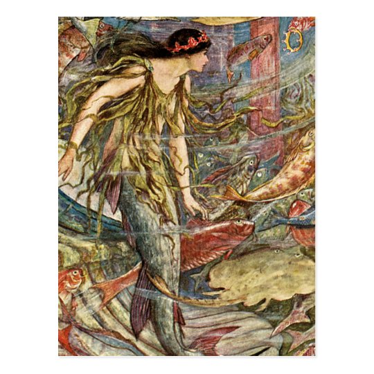 Victorian Mermaid Art by H J Ford Postcard | Zazzle.com