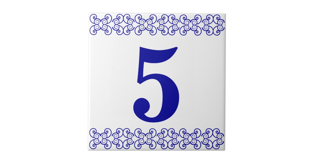 Victorian Number Tile | Zazzle