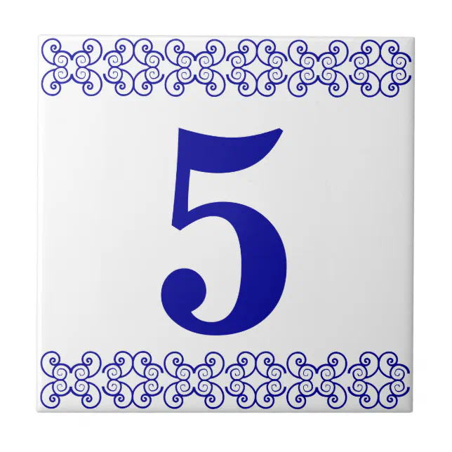 Victorian Number Tile | Zazzle
