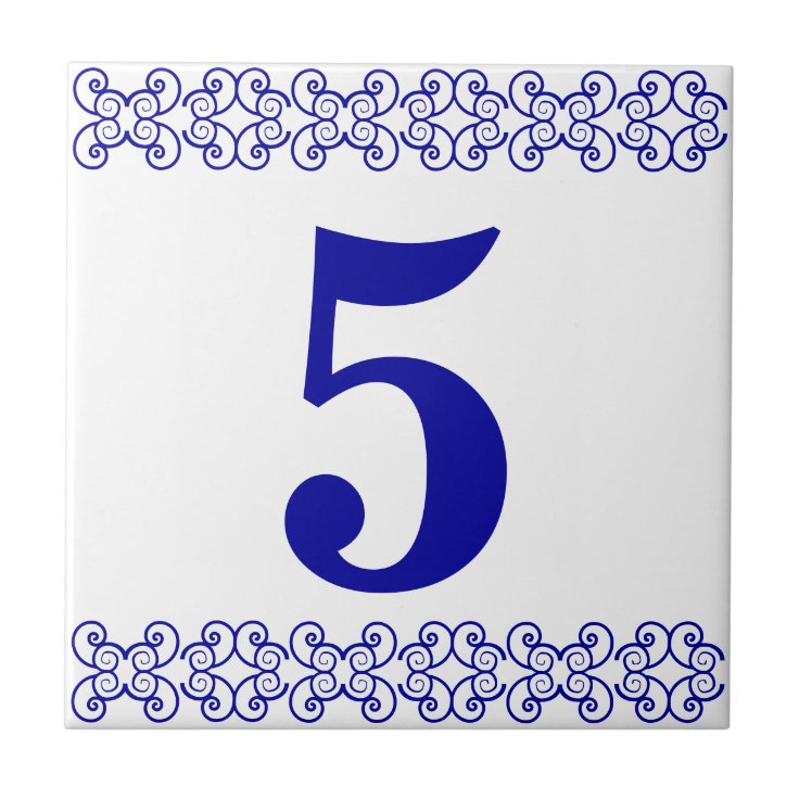 Victorian Number Tile | Zazzle
