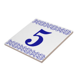 Victorian Number Tile | Zazzle