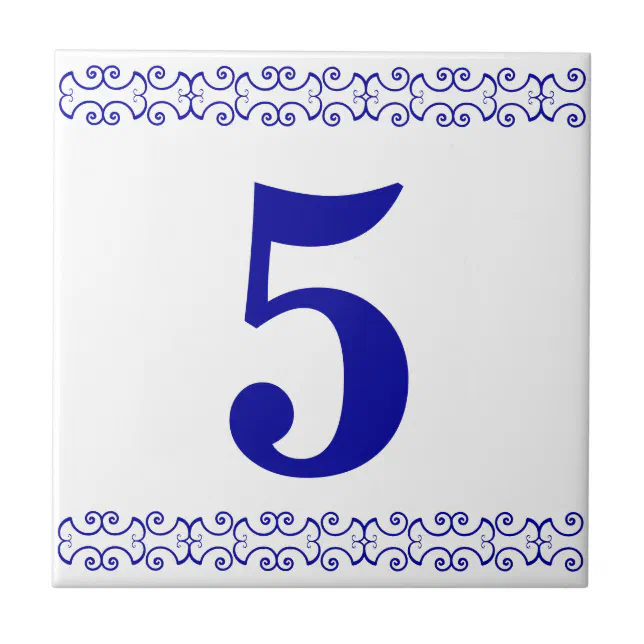 Victorian Number Tile | Zazzle