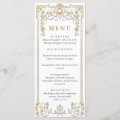 Victorian Ornate Grace Bohemian Wedding Dinner Menu | Zazzle
