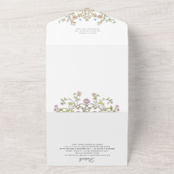 Victorian Ornate Grace Floral Wedding QR code All In One Invitation ...