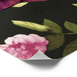 victorian Paris Botanical purple Rose Pin Up Girl Poster | Zazzle