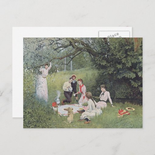 Victorian Picnic Postcard | Zazzle