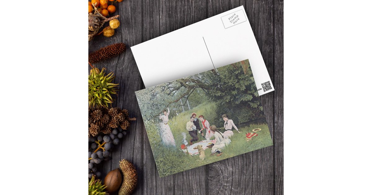 Victorian Picnic Postcard | Zazzle