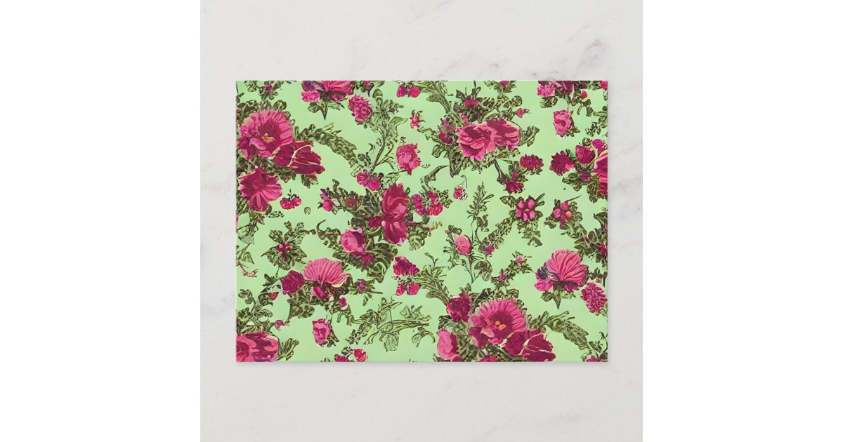 Victorian Pink Roses Postcard | Zazzle