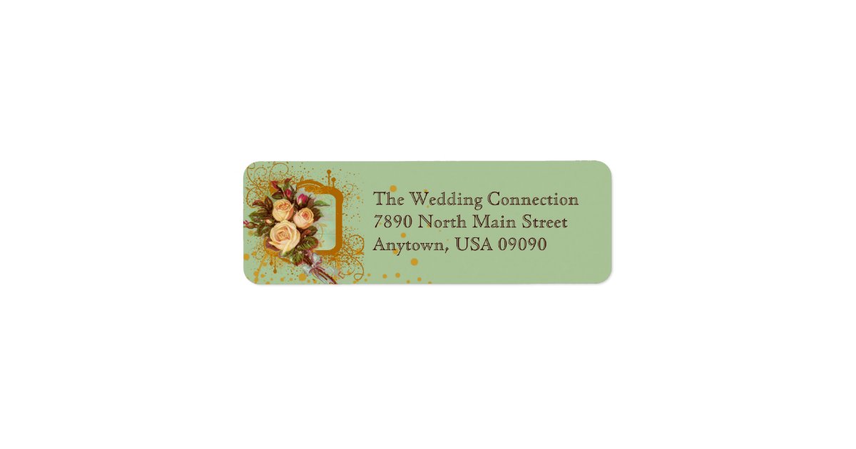 Victorian Rose Bouquet Address Labels | Zazzle