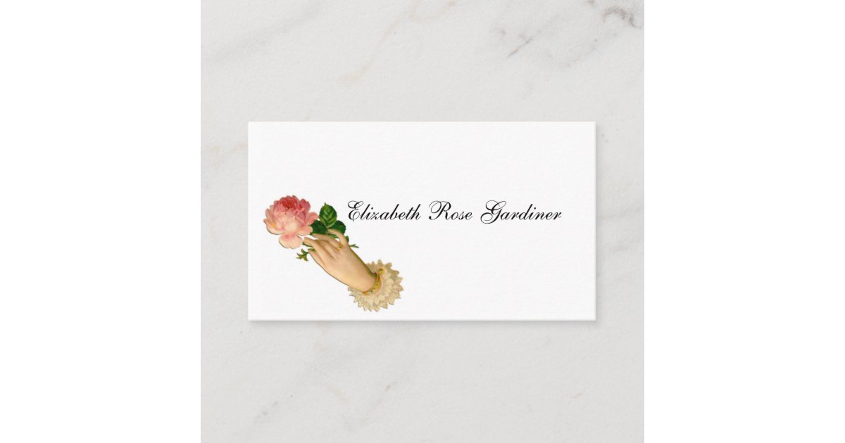 Victorian Rose Calling Card | Zazzle
