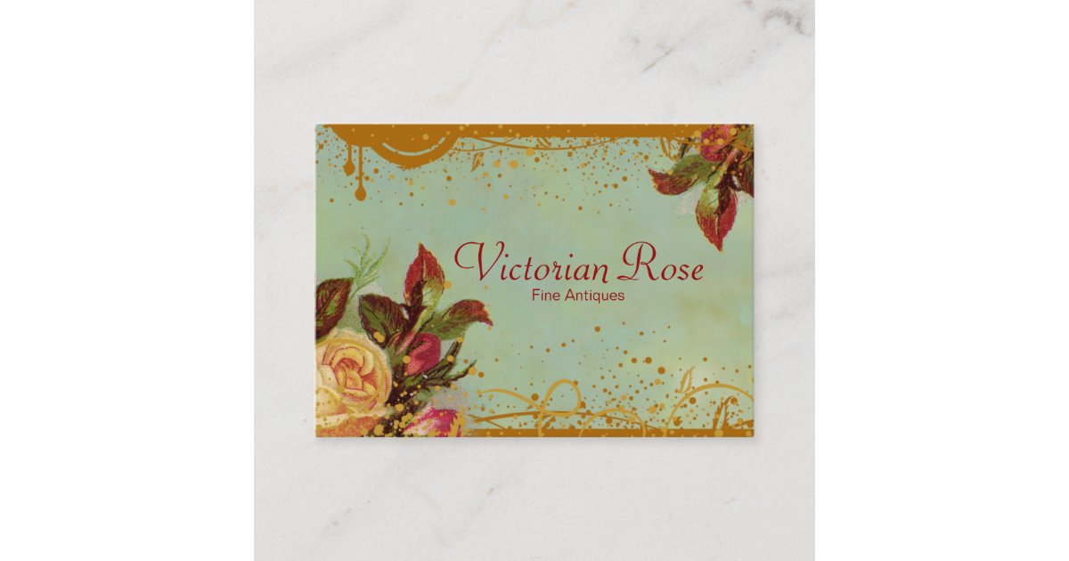 Victorian Rose Elegant Business Cards | Zazzle