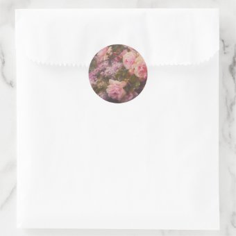 Victorian Roses and Lilacs Classic Round Sticker | Zazzle