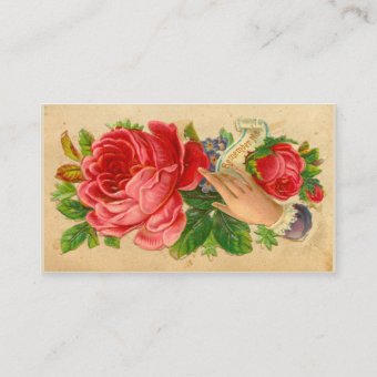Victorian roses calling card | Zazzle