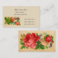 Victorian roses calling card | Zazzle