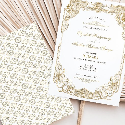 Victorian Royal Elegance Wedding Invitations | Zazzle