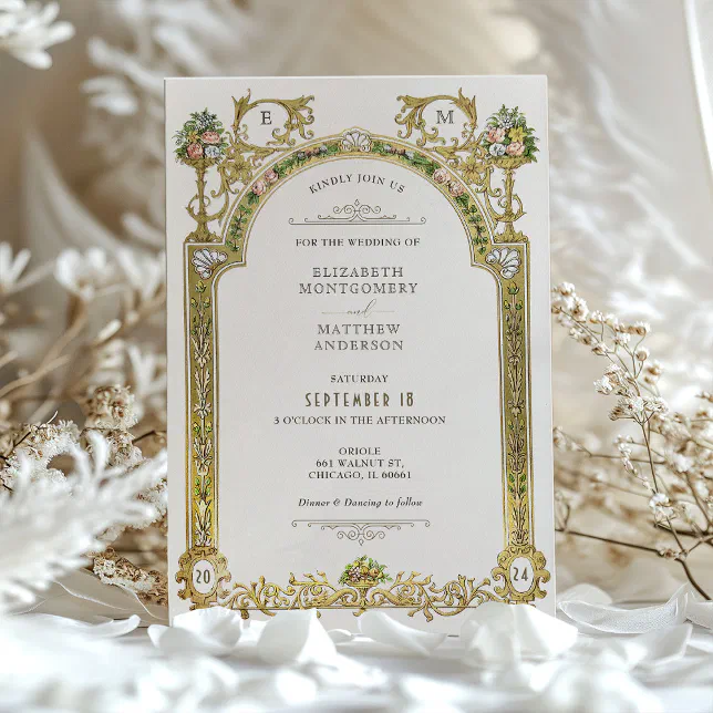 Victorian Royal Elegance Wedding Invitations | Zazzle