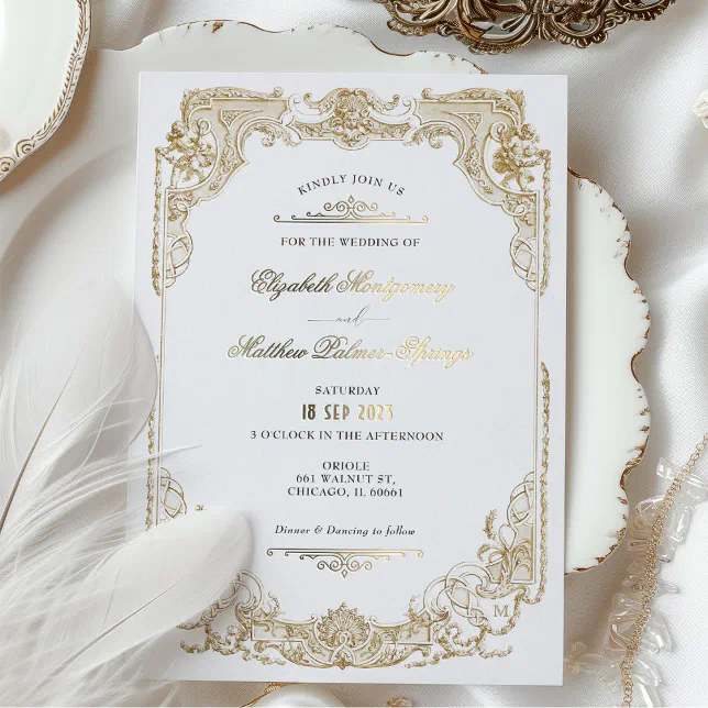 Victorian Royal Elegance Wedding Invitations | Zazzle