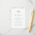Victorian Sage Green Toile Wedding Details Enclosure Card | Zazzle