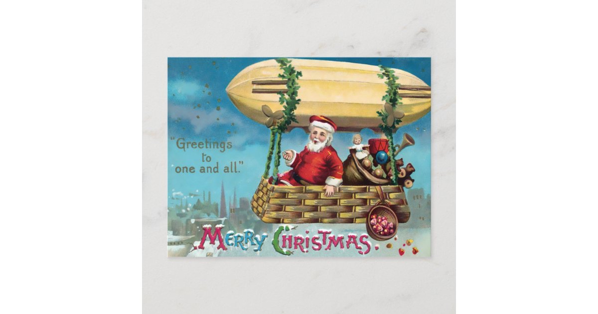Victorian Santa Christmas Postcard | Zazzle
