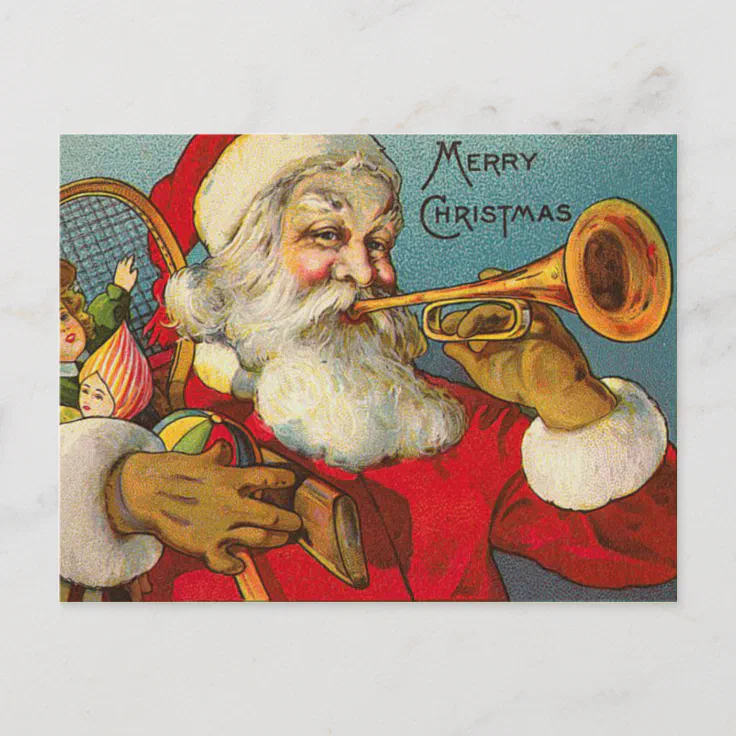 Victorian Santa Christmas Postcards | Zazzle