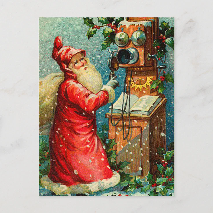 Victorian Santa Claus Christmas Postcards | Zazzle