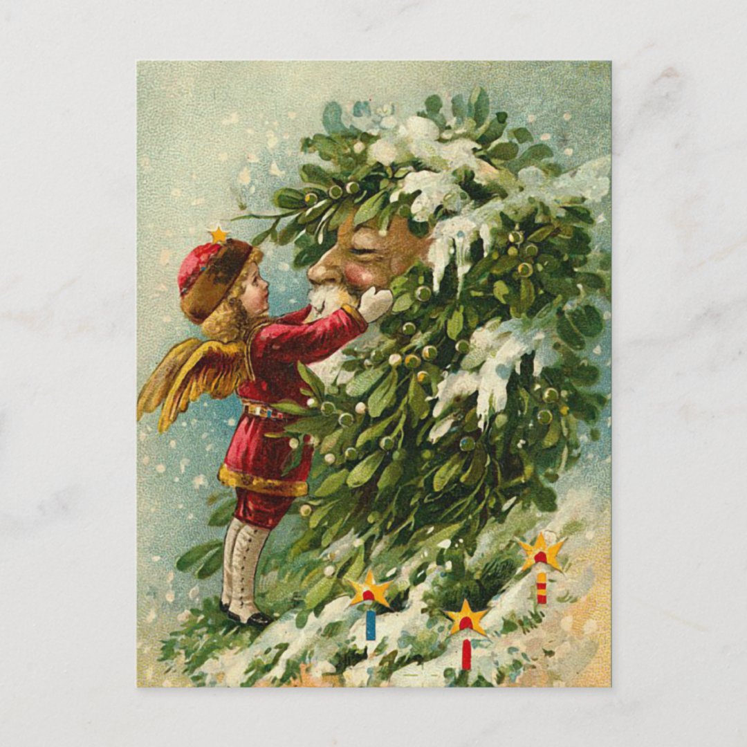 Victorian Santa Post Card | Zazzle