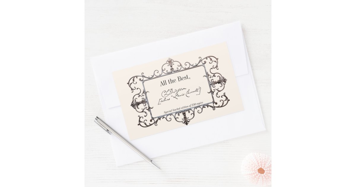 Victorian Signature Author BookPlate Template | Zazzle